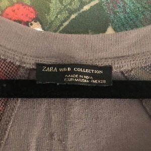 Zara | Tops | Zara Wb Collection Top Gray Medium | Poshmark